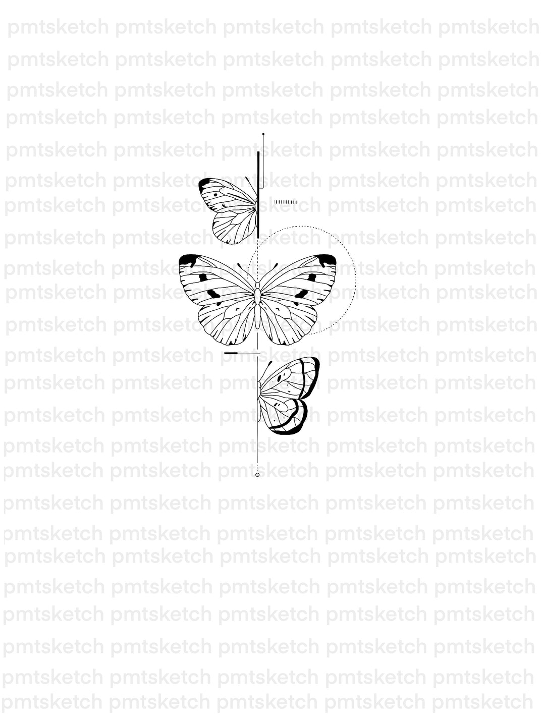 Half / Full Butterfly – pmtsketch - tattoo&design GmbH